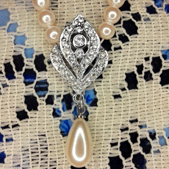 Marvella | Jewelry | Nwt Vintage Marvella Faux Pearl Rhinestone Silver ...